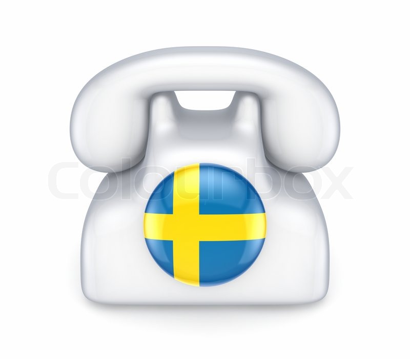 Retro telephone with swedish ... | Stock image | Colourbox