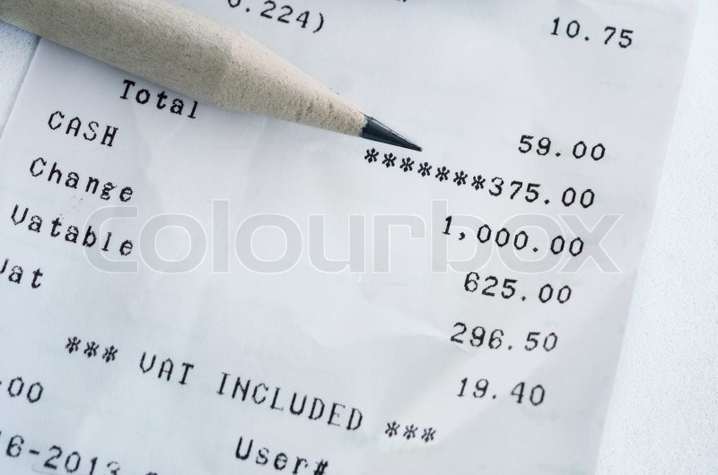 Bill shopping list and pencil | Stock Photo | Colourbox