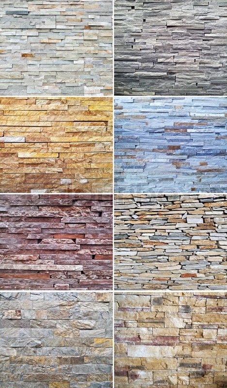 Stone collage background | Stock image | Colourbox