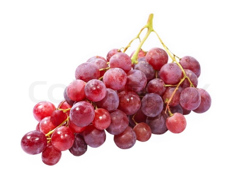 Fresh pink grape isolated on a white ... | Stock image | Colourbox