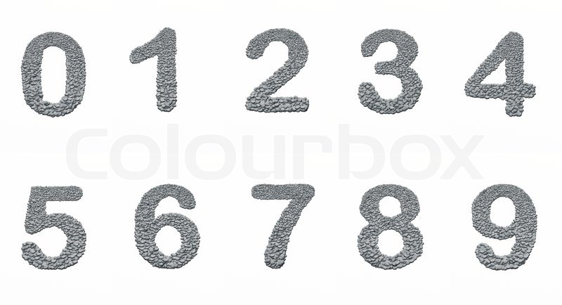 Alphabet, Nummer 0 mit Stein Hintergrund | Stock Bild | Colourbox
