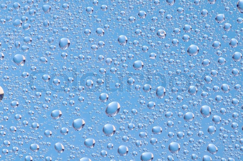 Water bubbles on the window for ... | Stock image | Colourbox