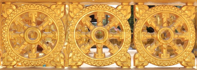 Dhammajak, wheel of Dhamma, Dhamma is ... | Stock Photo | Colourbox