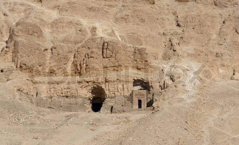 Rock cut tombs near the Mortuary Temple ... | Stock image | Colourbox