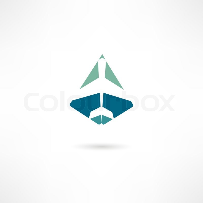 Flugzeugsymbol | Stock-Vektor | Colourbox