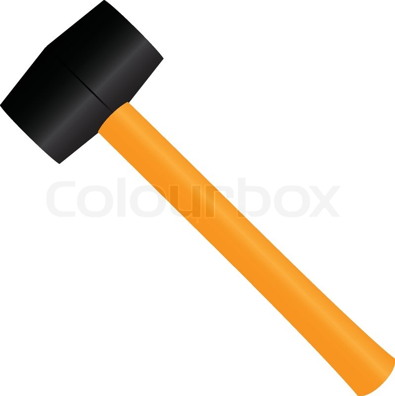 Rubber Mallet - a tool for ... | Stock vector | Colourbox