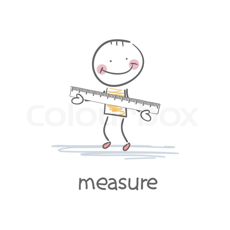 Eine Person mit einem Lineal ... | Stock Bild | Colourbox