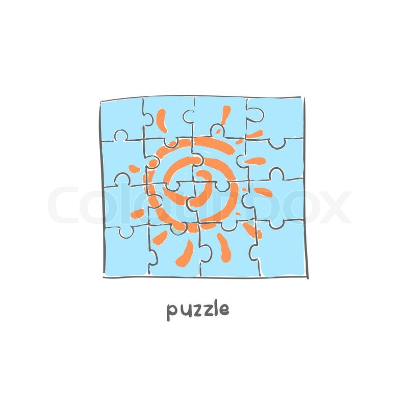 Puzzle. Illustration. | Stock image | Colourbox