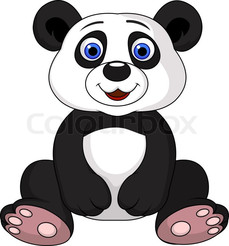 Vector illustration of Panda cartoon | Stock vector | Colourbox