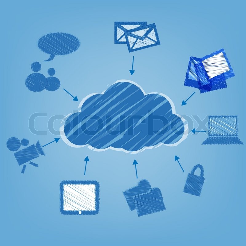 Cloud computing concept. Vector ... | Stock vector | Colourbox