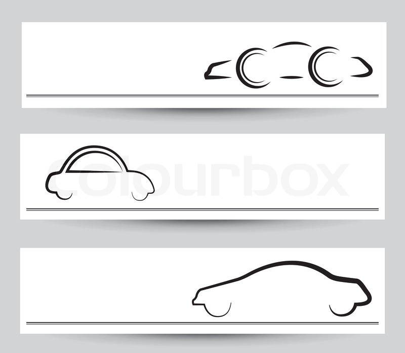 Banner des stilvolles Auto Zeichen & ... | Stock-Vektor | Colourbox