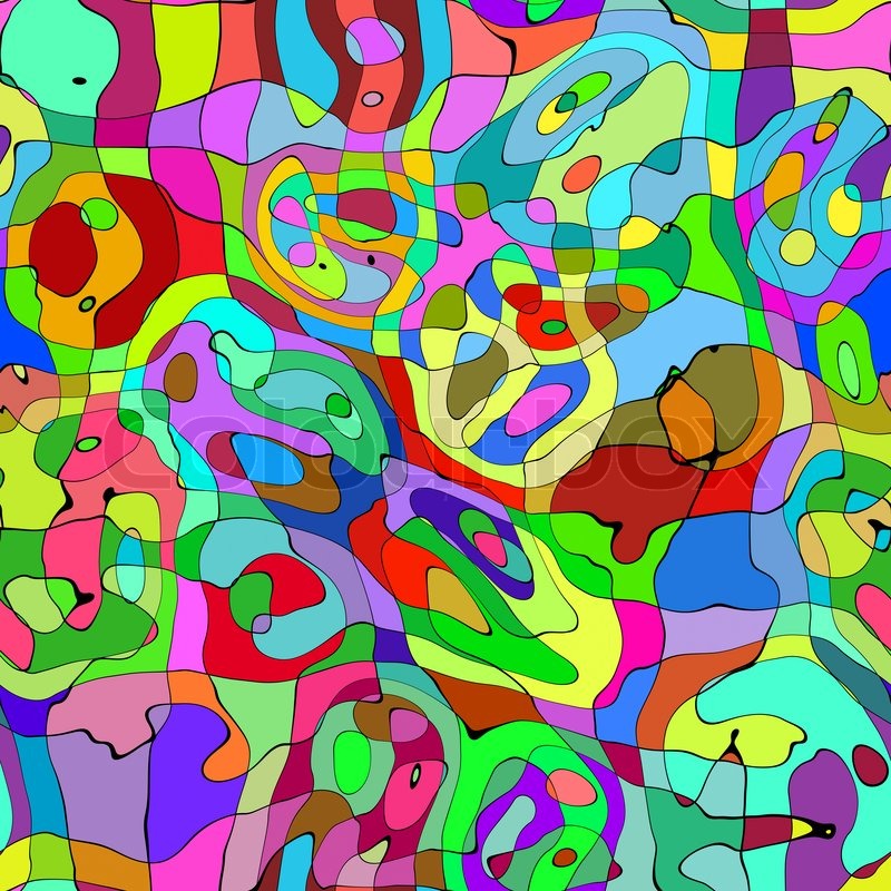 Seamless creative colorful artwork with ... | Stock image | Colourbox