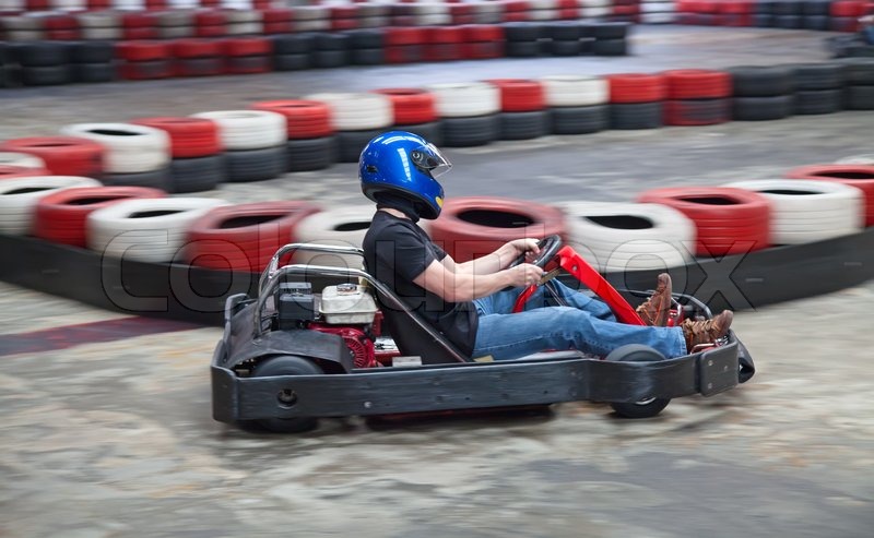 Indoor karting | Stock image | Colourbox