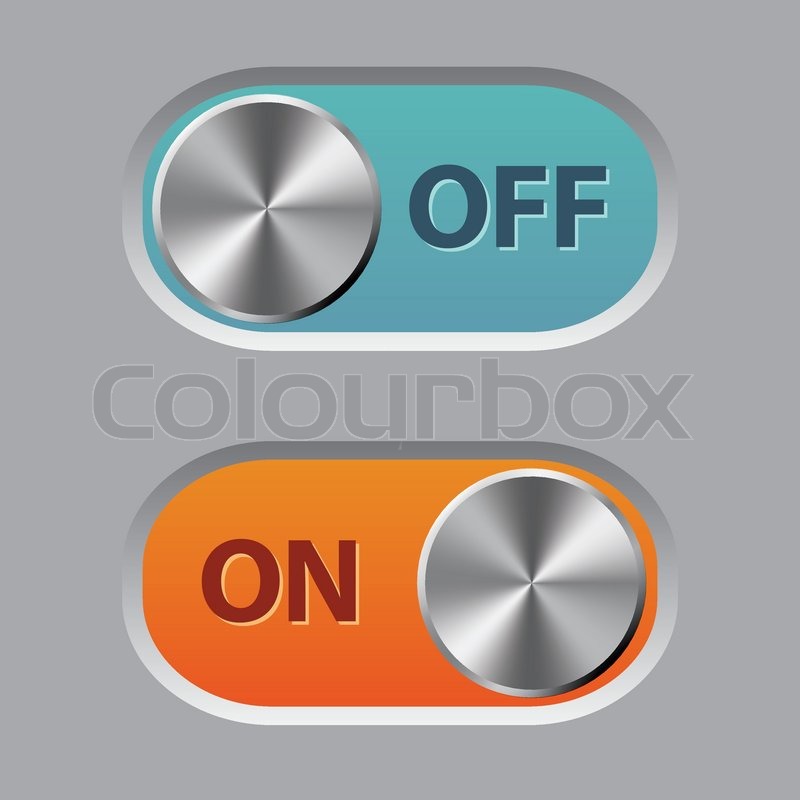 Off and on buttons | Stock vector | Colourbox