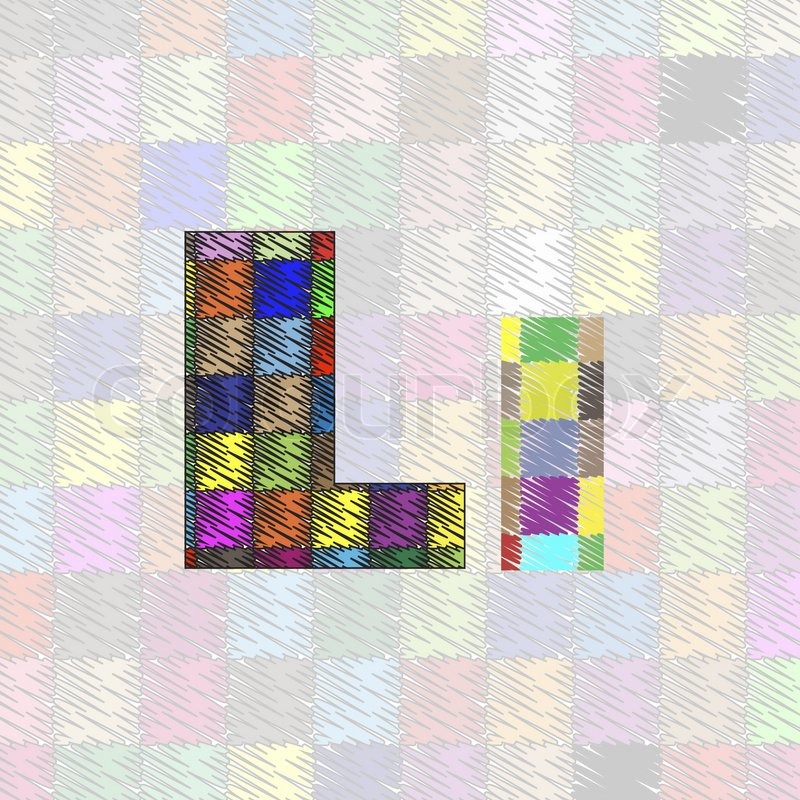 Hand drawn letter pattern ABC. Vector ... | Stock vector | Colourbox