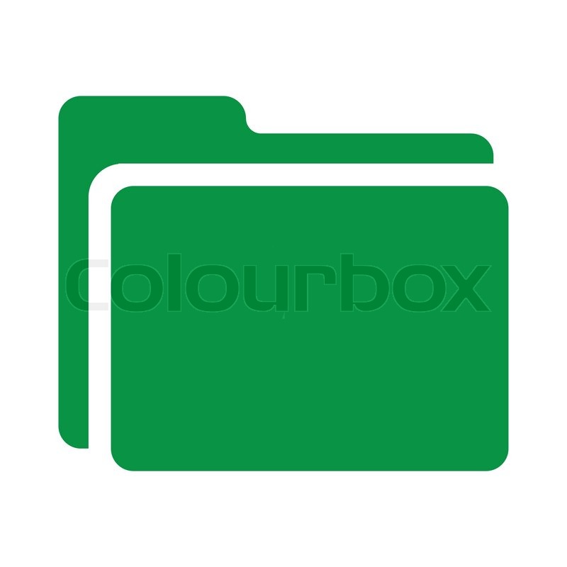 Icon - folder - green | Stock vector | Colourbox