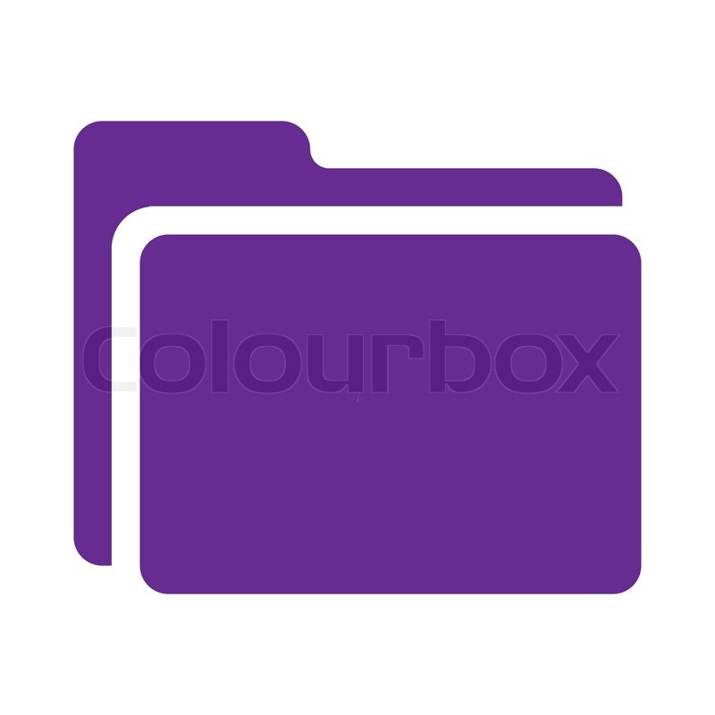 Icon - folder - purple | Stock vector | Colourbox