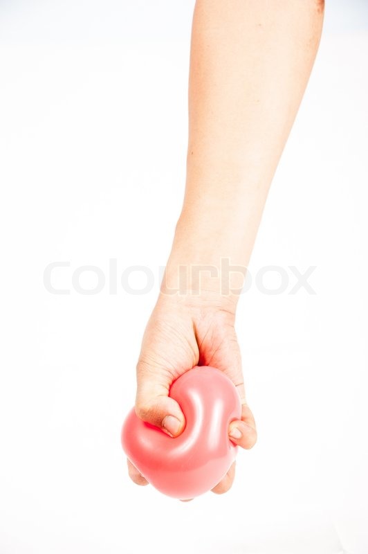 Hand holding colorful helium balloons ... | Stock image | Colourbox