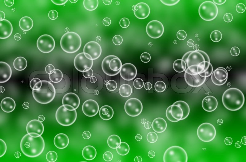 Abstract bubbles texture and green ... | Stock image | Colourbox