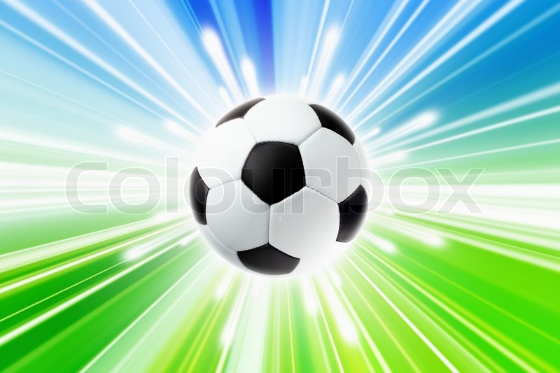 Fodbold , kraftigt lys | Stock foto | Colourbox