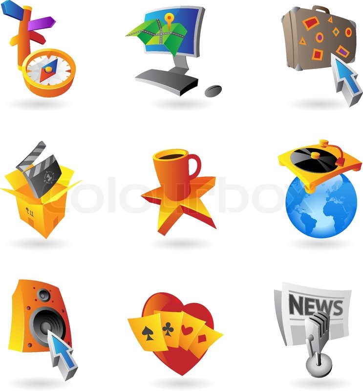 Icons für die Freizeit | Stock-Vektor | Colourbox