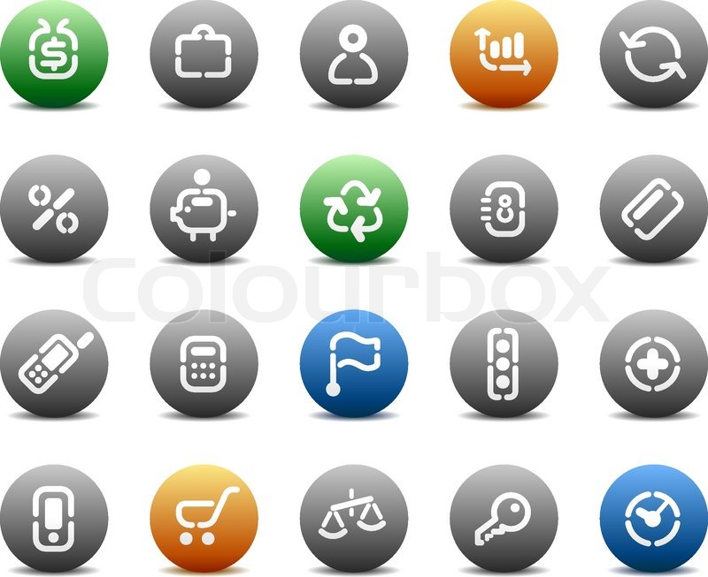 Buttons für Business Icons für ... | Stock-Vektor | Colourbox