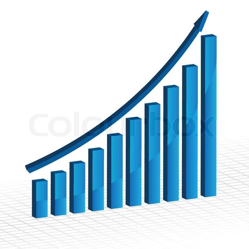 Business graph showing growth | Stock Vector | Colourbox