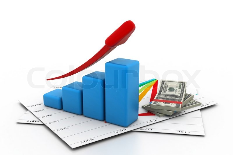 Business graph with chart | Stock Bild | Colourbox