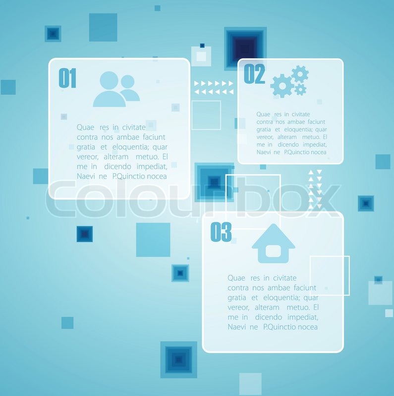 Blue technology infographic. Vector | Stock vector | Colourbox