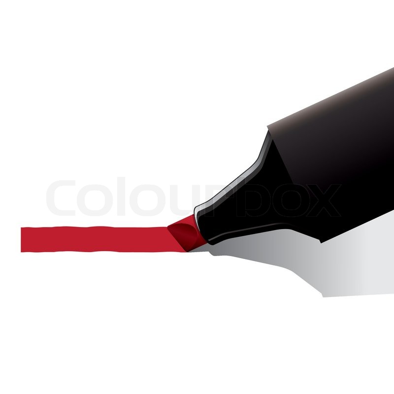 Red marker | Stock vector | Colourbox