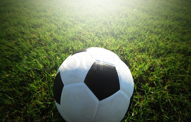 Fodboldbanen fodbold stadion på det ... | Stock foto | Colourbox