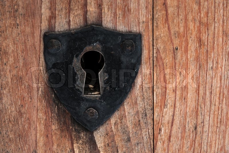 Vintage black metal keyhole decorative ... | Stock image | Colourbox