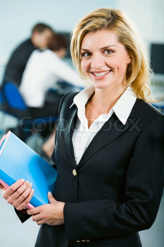 Portrait of smart smiling business ... | Stock image | Colourbox