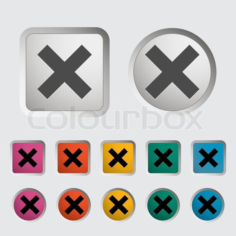 Delete button. Single icon. Vector ... | Stock vector | Colourbox
