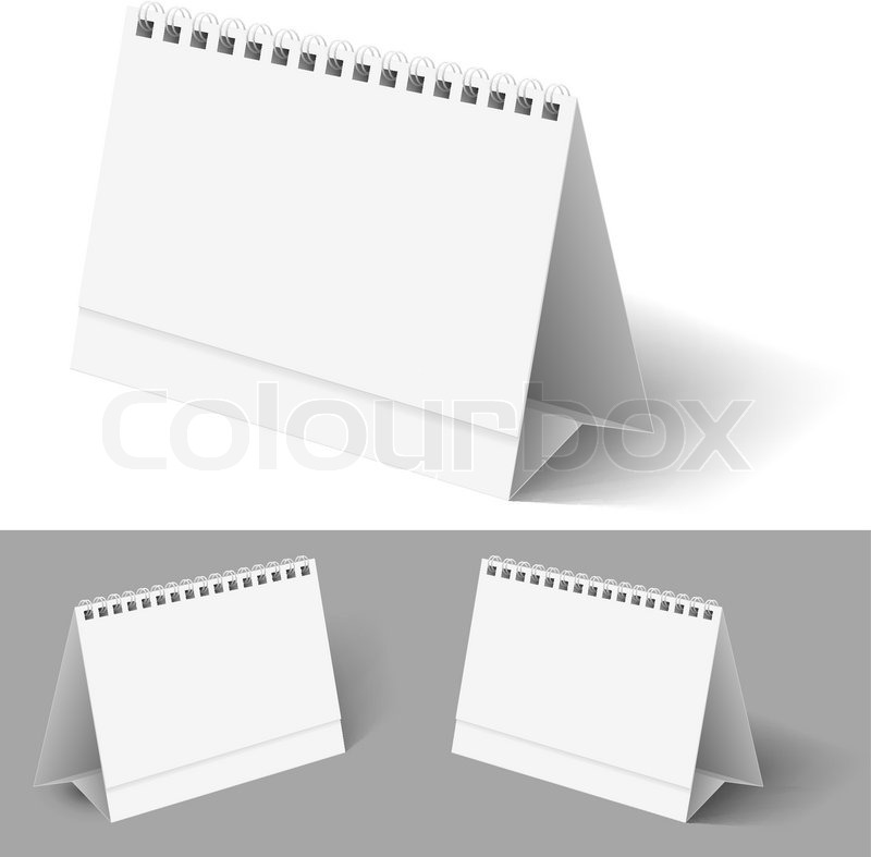 Desk calendar. Illustration on white ... | Stock vector | Colourbox