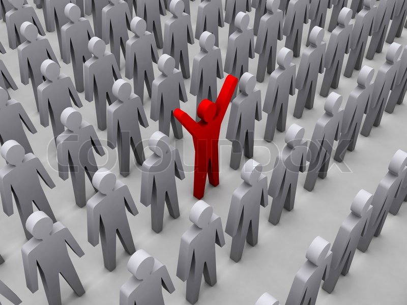 Einzelne Person in der Menge . | Stock Bild | Colourbox