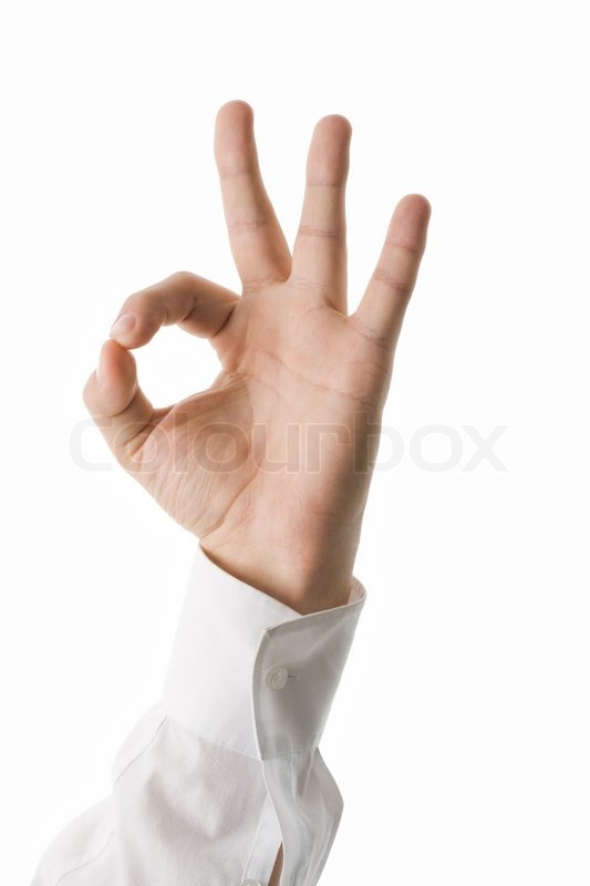 Sign of okay | Stock image | Colourbox