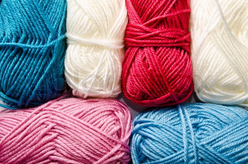 A lot of yarn as a background | Stock image | Colourbox