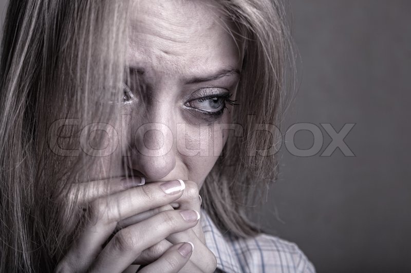 Sad pige | Stock foto | Colourbox
