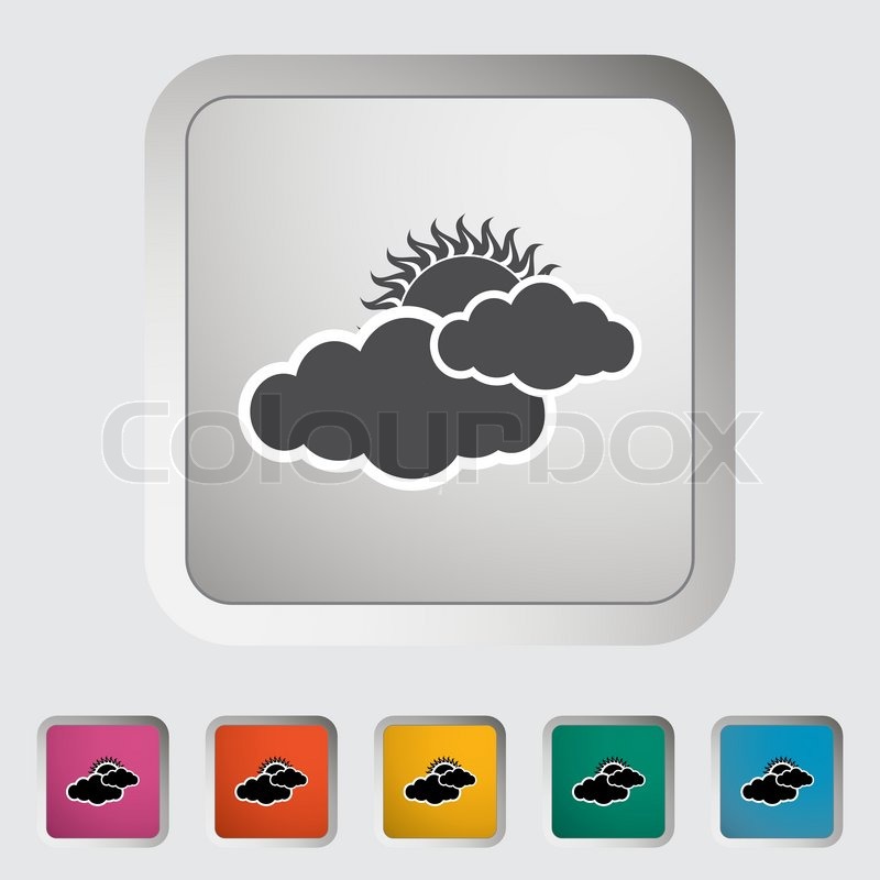 Bewölkung einzelnes Symbol | Stock-Vektor | Colourbox