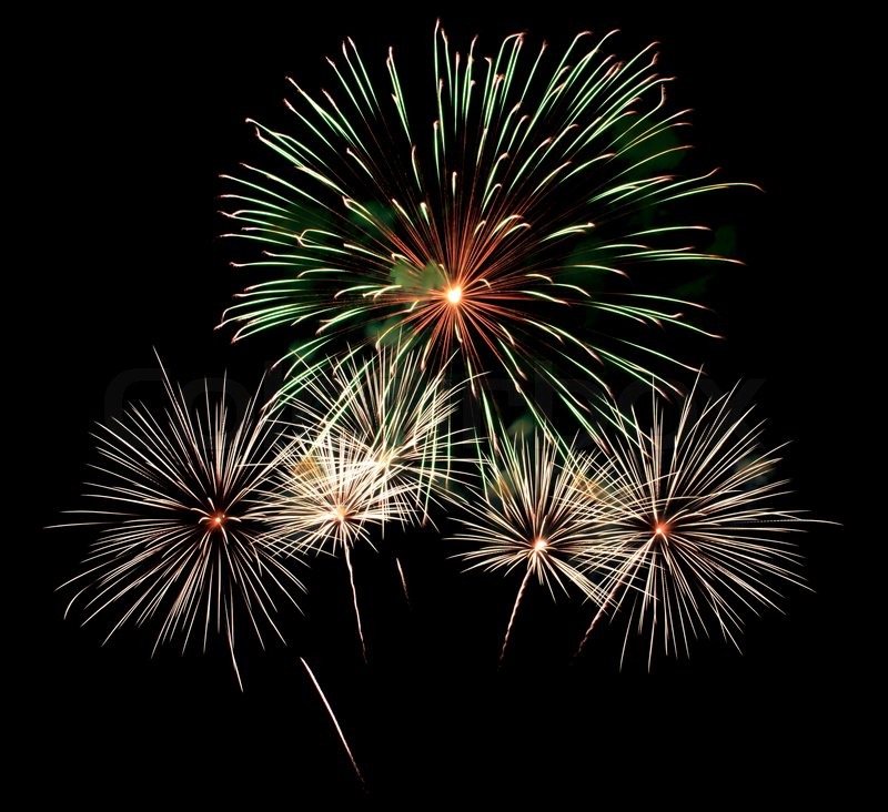 Exposure of multiple fireworks with a ... | Stock image | Colourbox