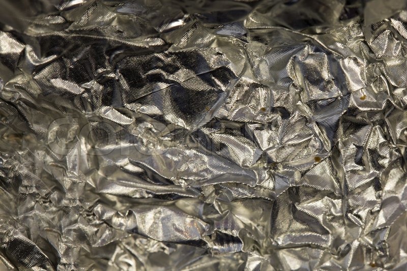 Crushed tinfoil. The abstract image | Stock Photo | Colourbox