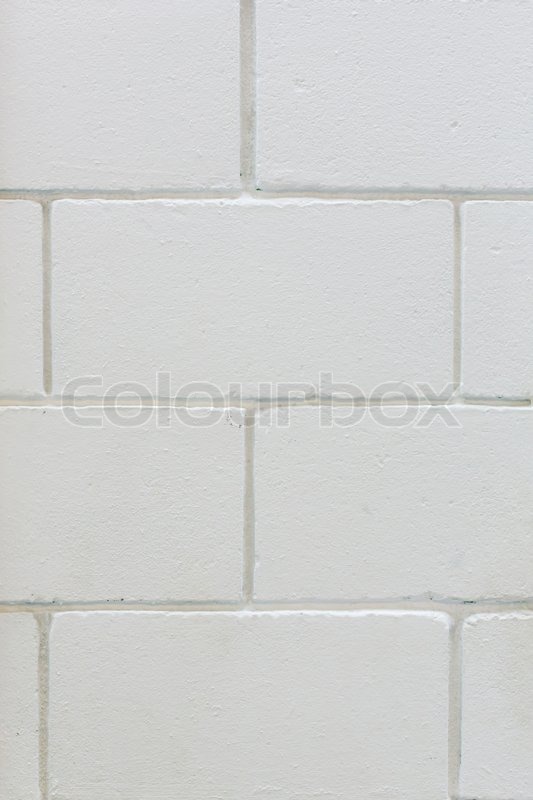 Square white brick wall background | Stock image | Colourbox