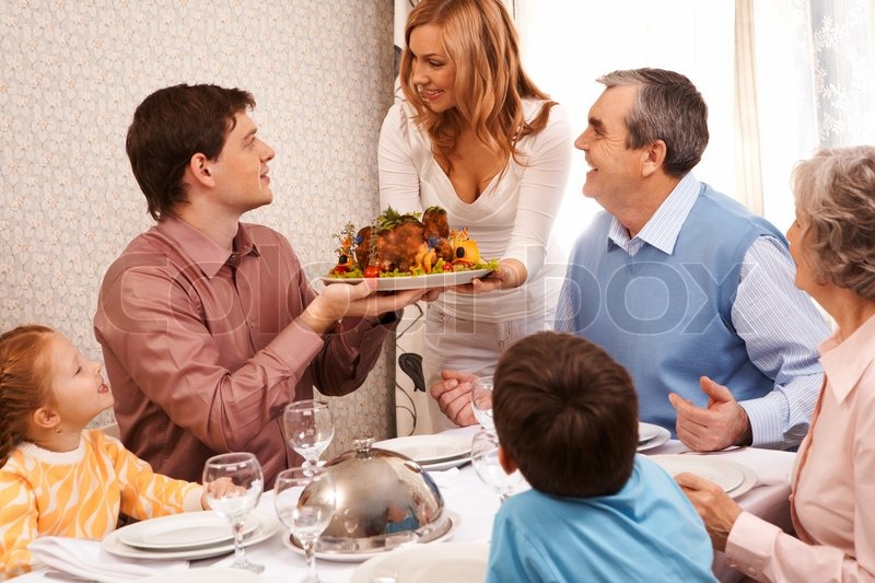 Familie middag | Stock foto | Colourbox
