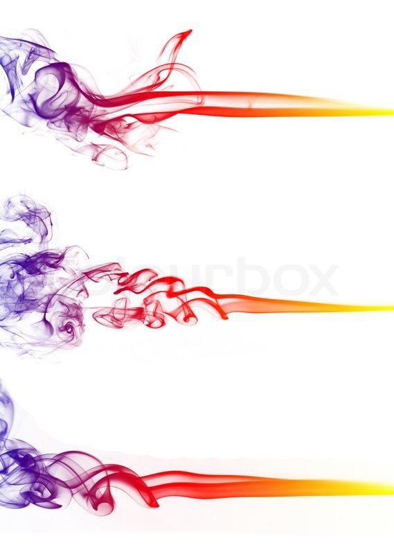 Collection of colored smoke isolated on ... | Stock image | Colourbox