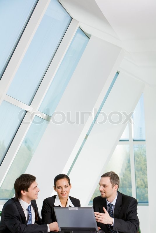 Portrait of three confident colleagues ... | Stock image | Colourbox