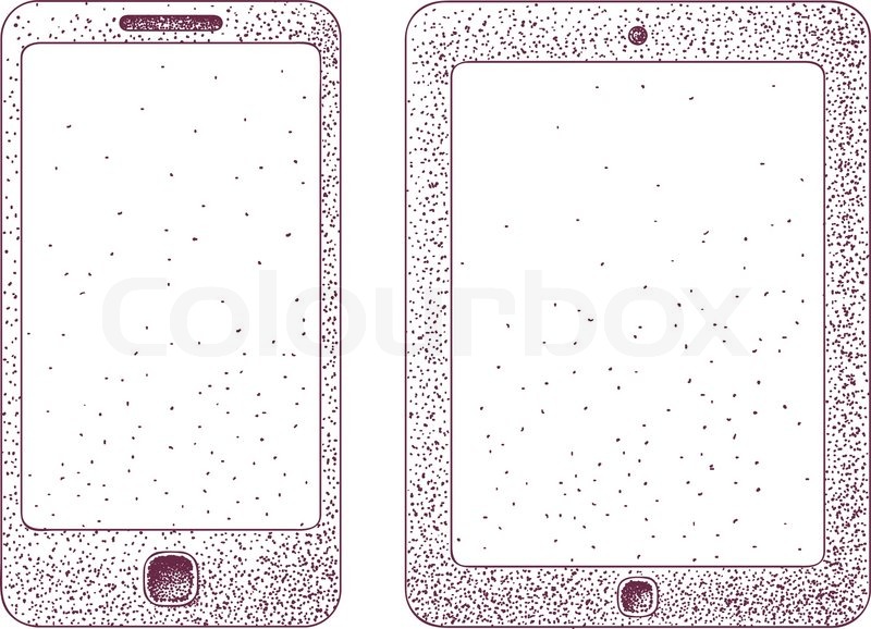 Illustration of phone and tablet in ... | Stock vector | Colourbox