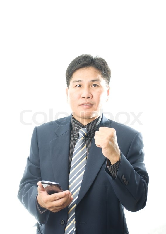 Asian Man Happy Customer