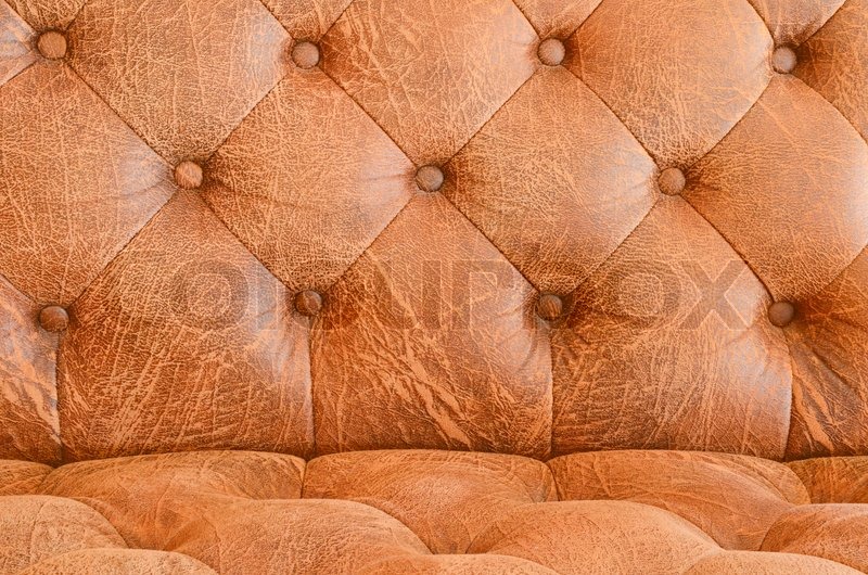 Texture of brown vintage sofa | Stock image | Colourbox