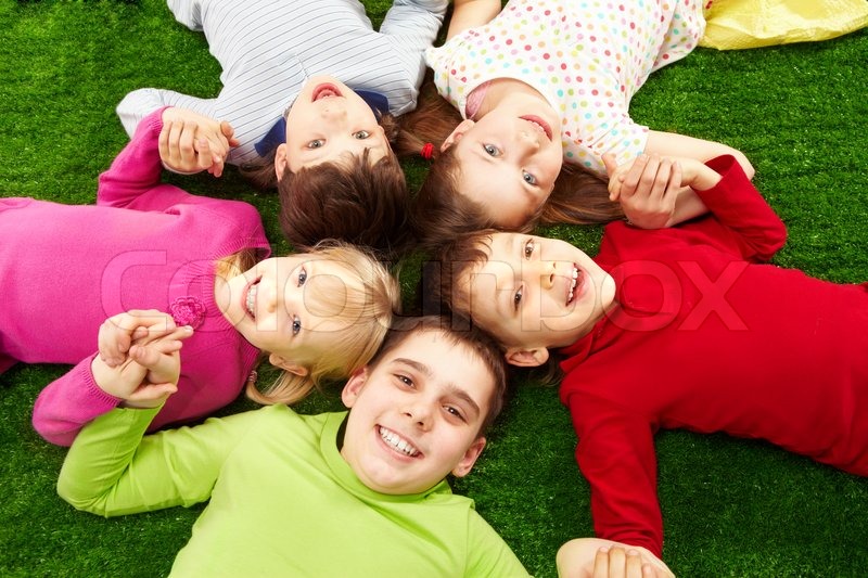 Image of smiling young boys and girls ... | Stock image | Colourbox